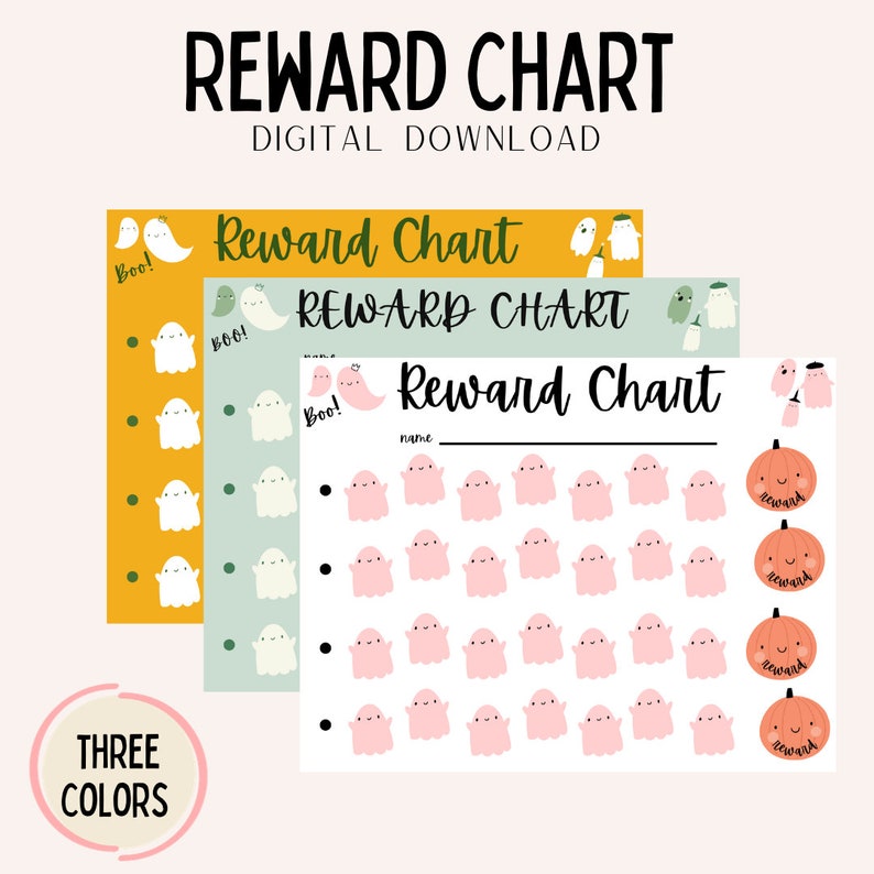 Reward Chart, Toddler Reward Chart, Reward Chart Printable, Halloween ...