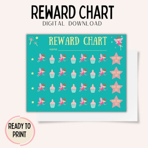 Reward Chart, Toddler Reward Chart, Reward Chart Printable, Fairy ...