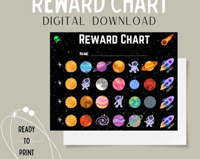 Space Reward Chart for Kids With Printable Achievement Award and Idea ...
