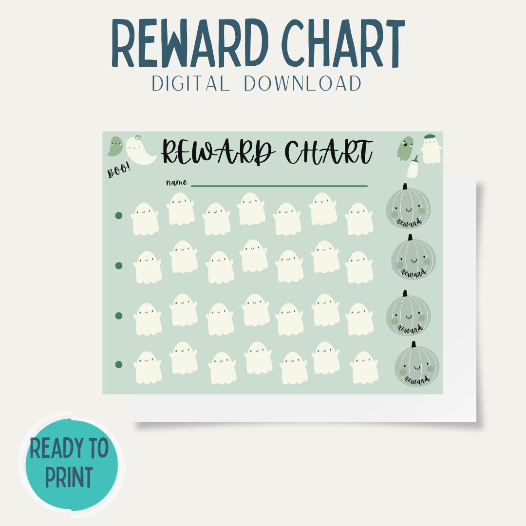 Reward Chart, Toddler Reward Chart, Reward Chart Printable, Halloween ...