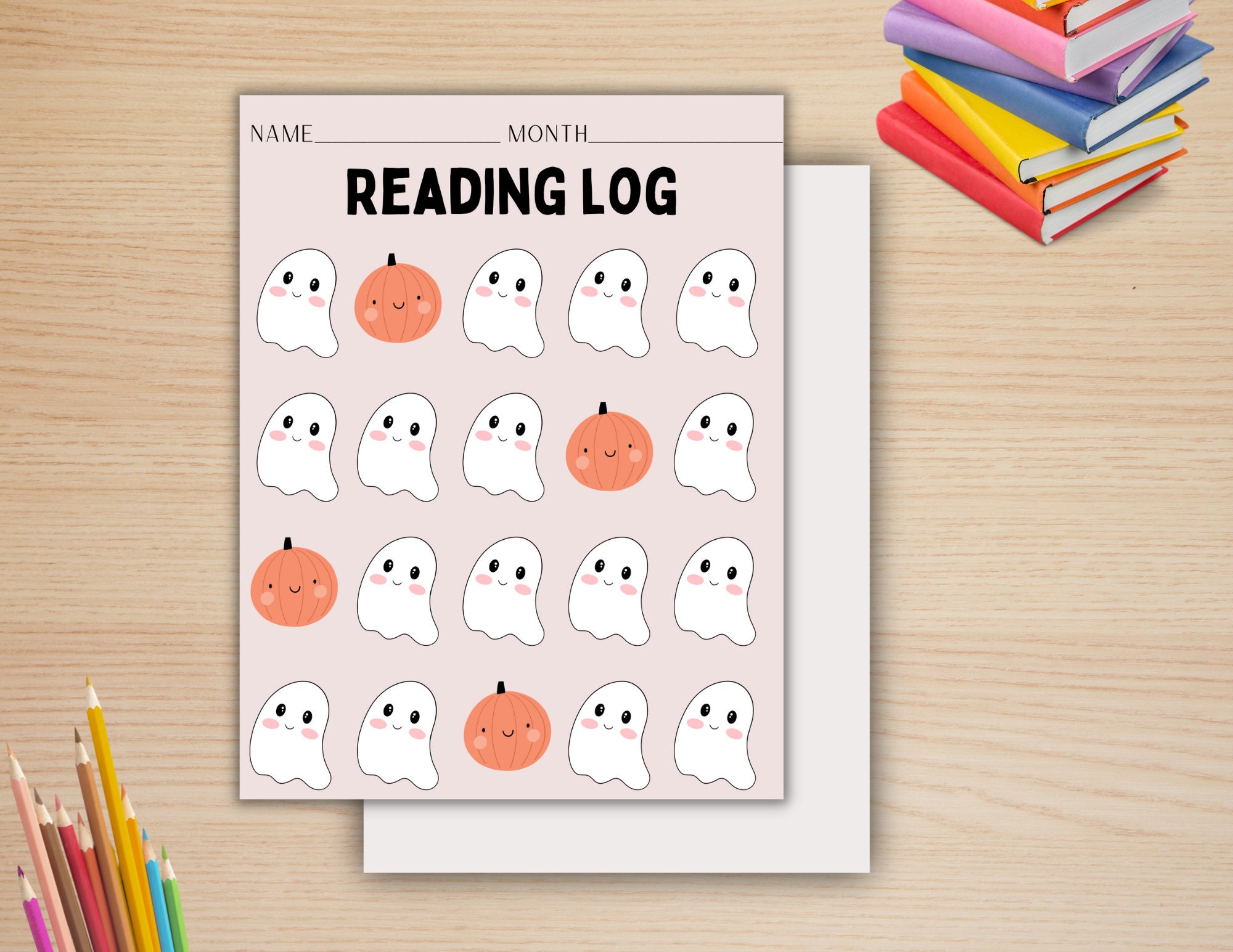 Reading Log, Kids Reading Log, Reading Log Printable, Halloween Reading ...