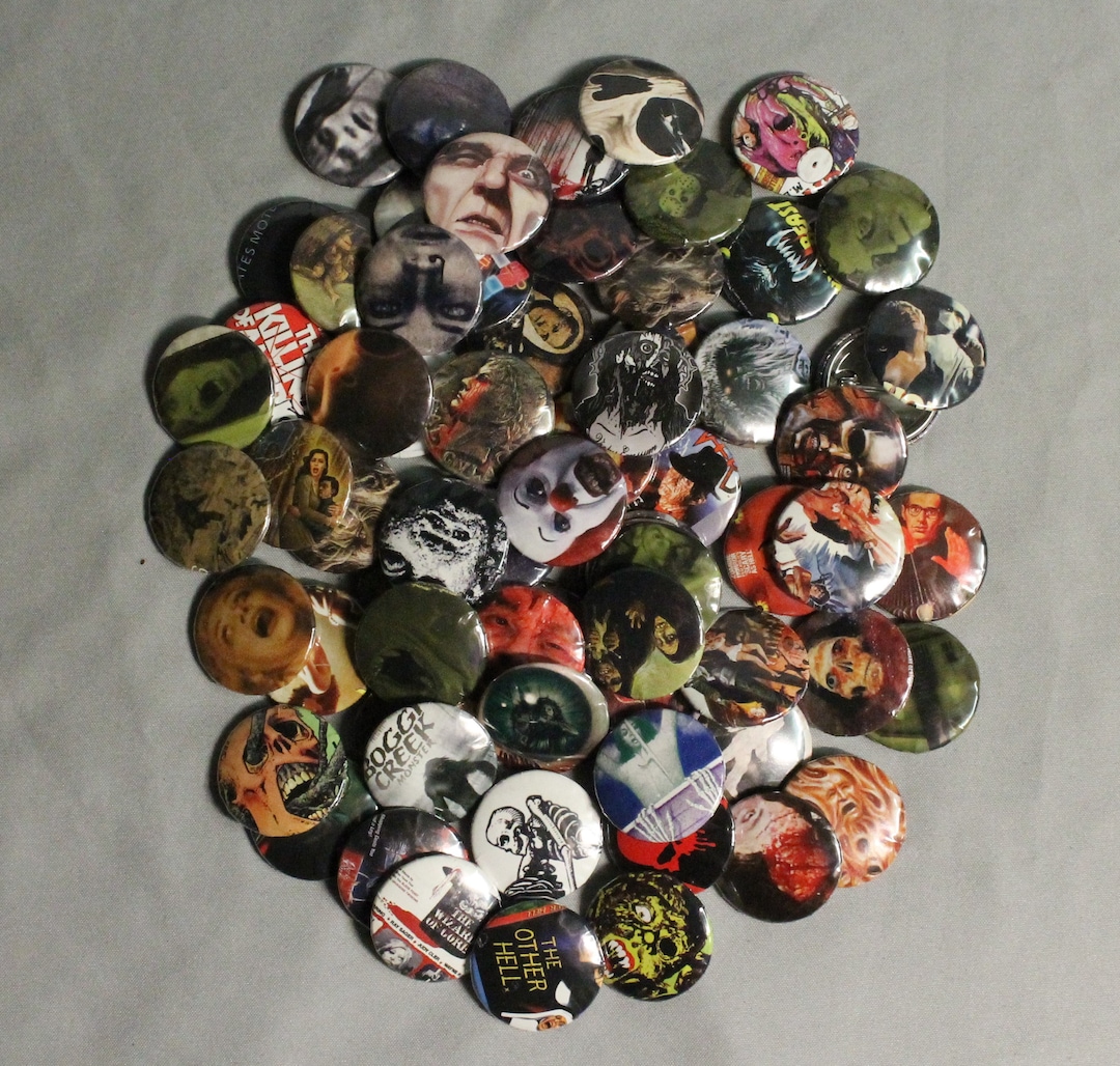 20 Pack of Pins Bulk Music, Movies, Comics Cartoons or TV Shows 1 Inch ...