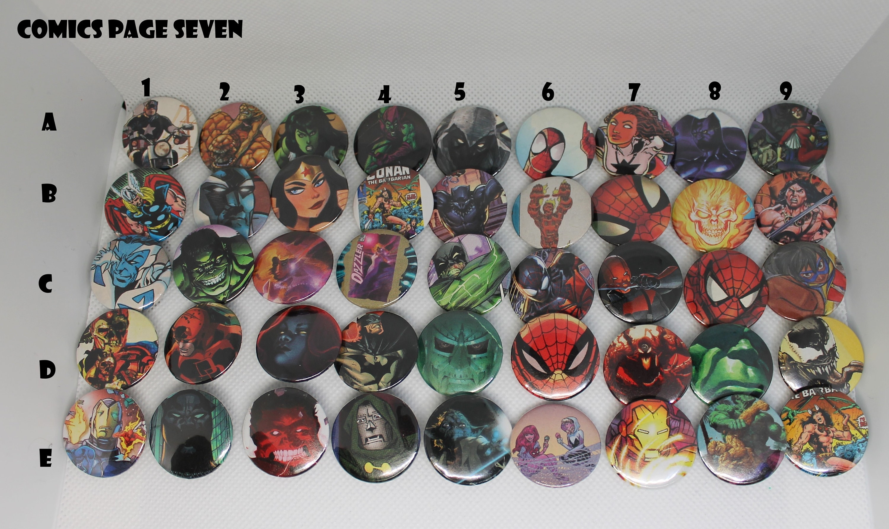 Comic Book, DC and Marvel 6 Pin Pack Random or Choose 1 Inch Pinback ...