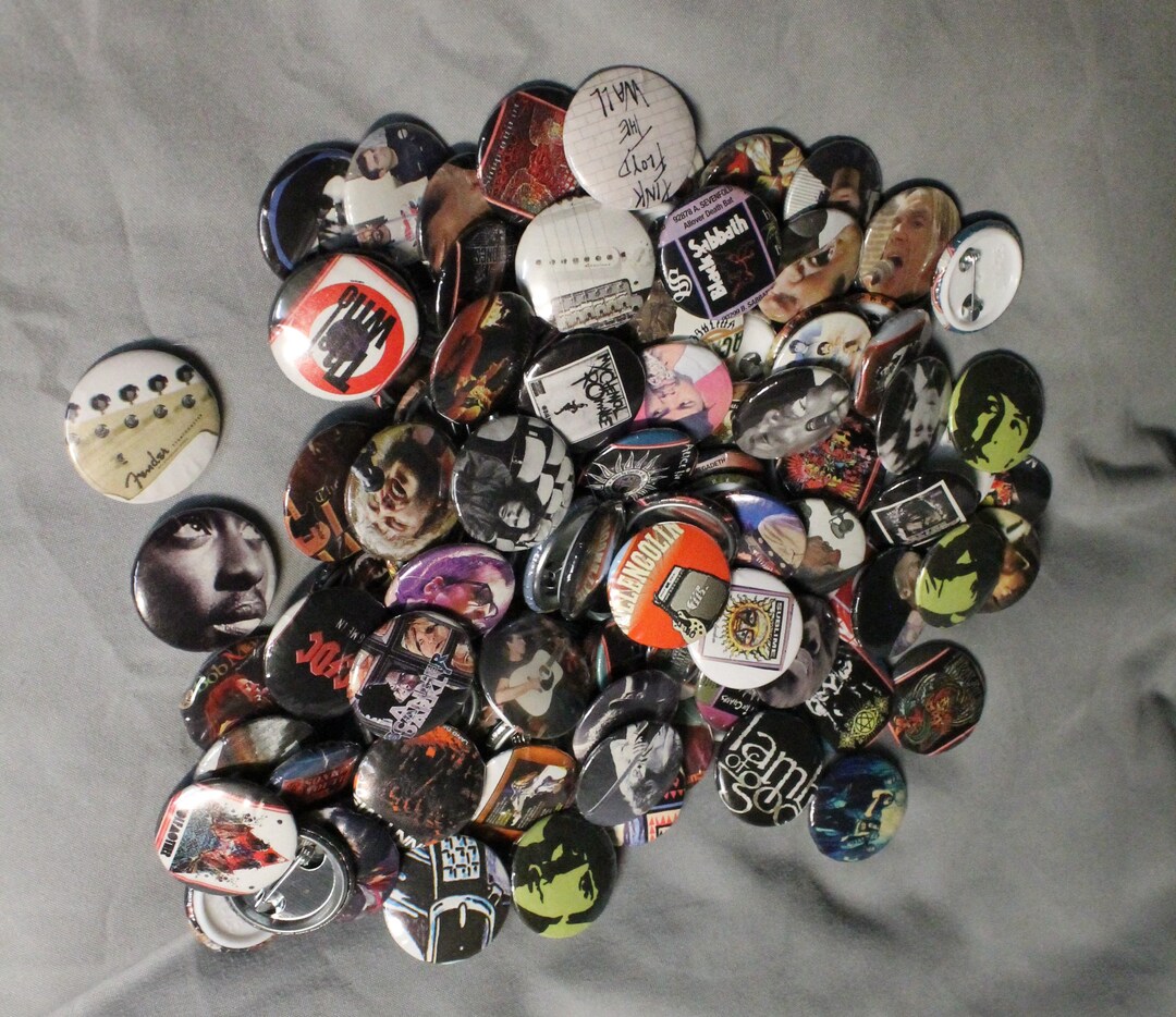 Customizable 6 Pack of One Inch Pins, Movies, Music, TV Shows, Comics ...