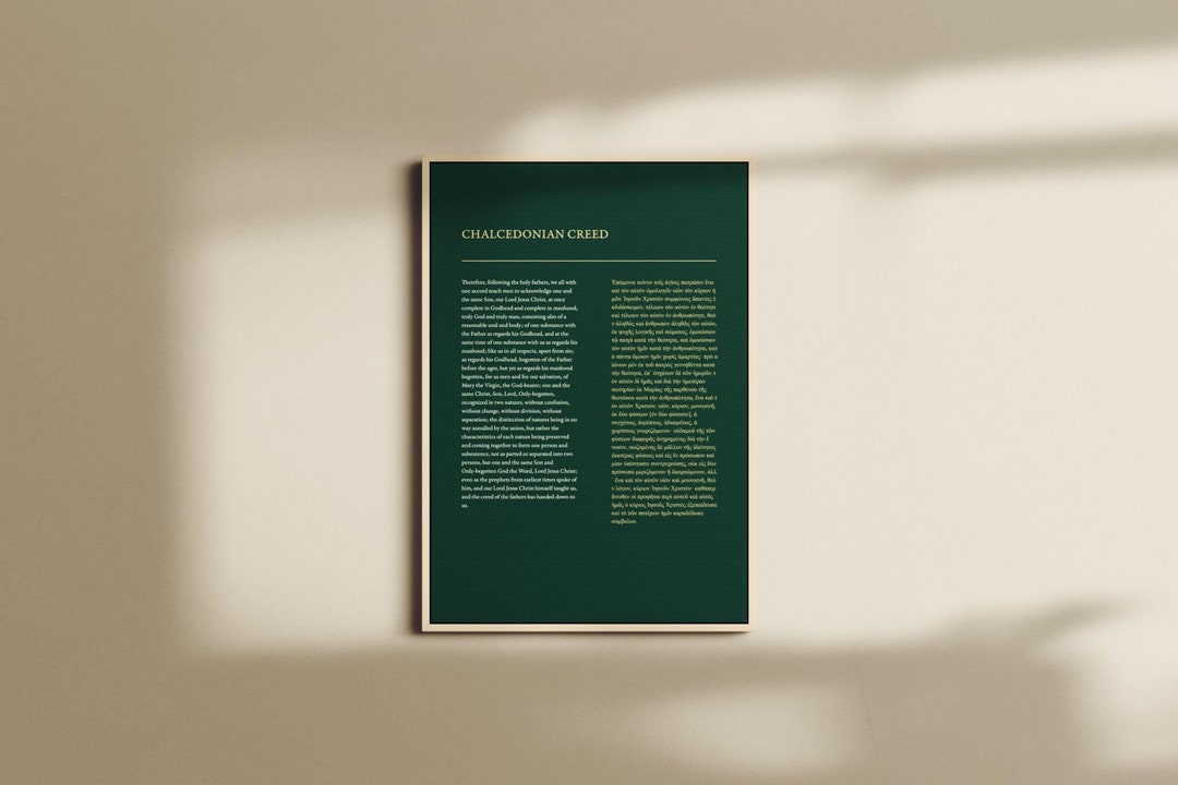 Chalcedonian Creed green Edition - Etsy