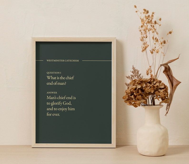 Westminster Catechism Poster Print - Etsy