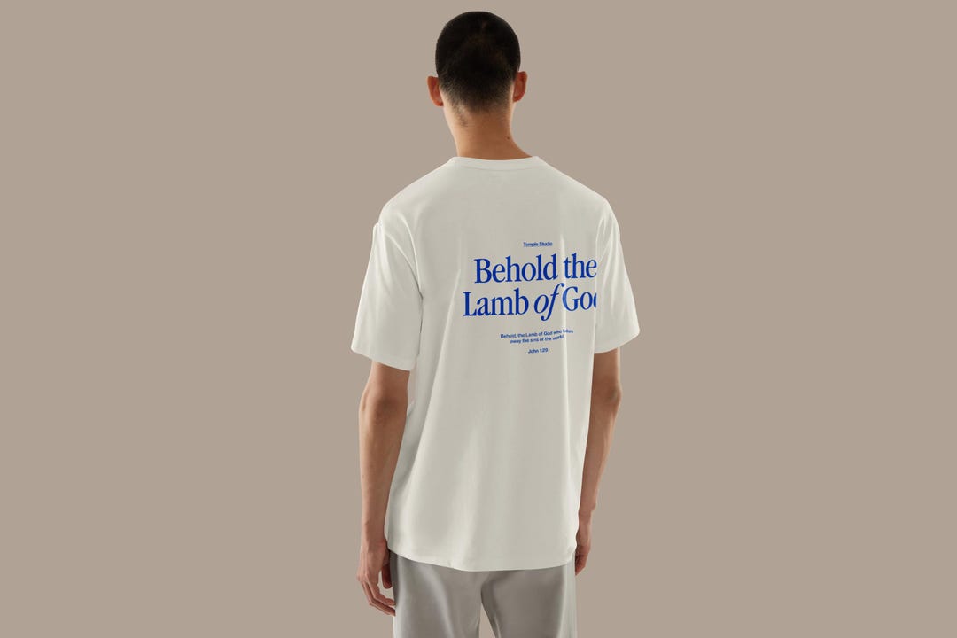 Behold the Lamb Unisex Oversized Christian Apparel Tee (vintage White ...