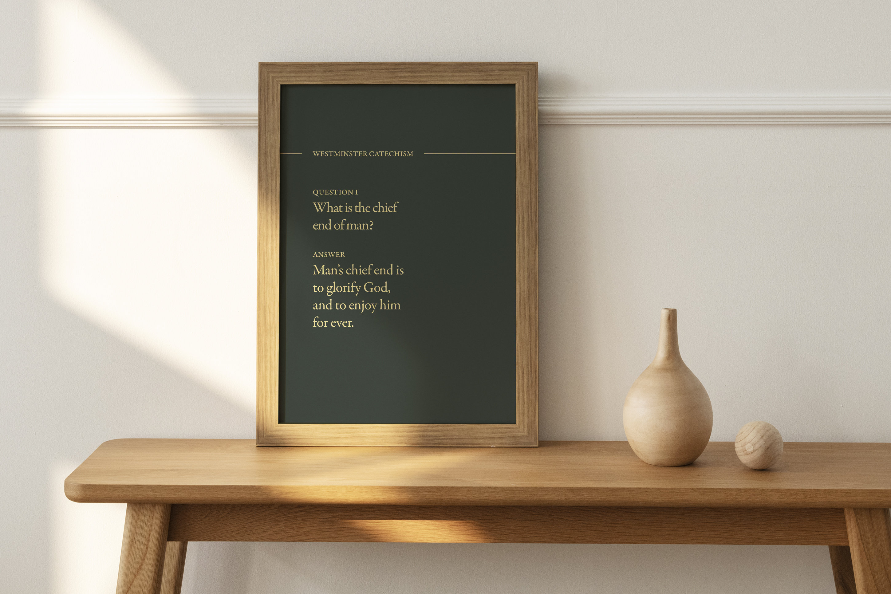 Westminster Catechism Poster Print - Etsy