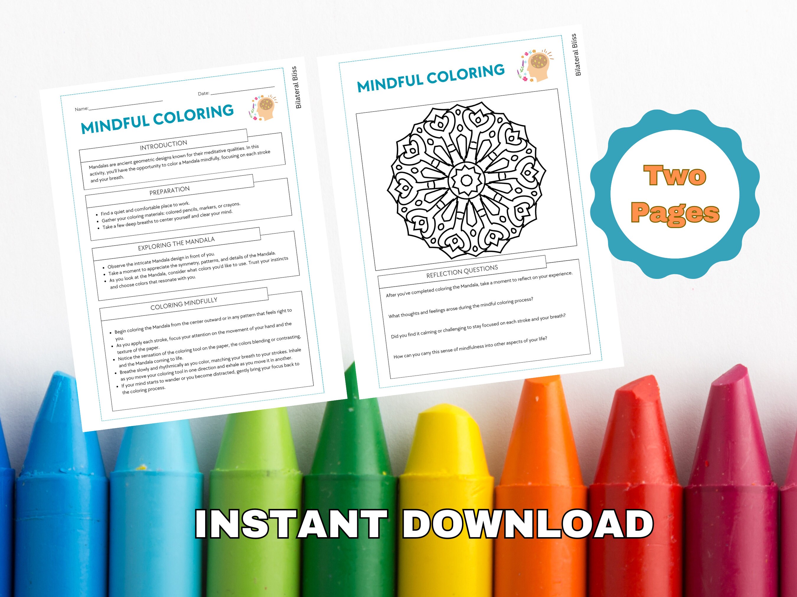 Mindful Coloring Page - Etsy