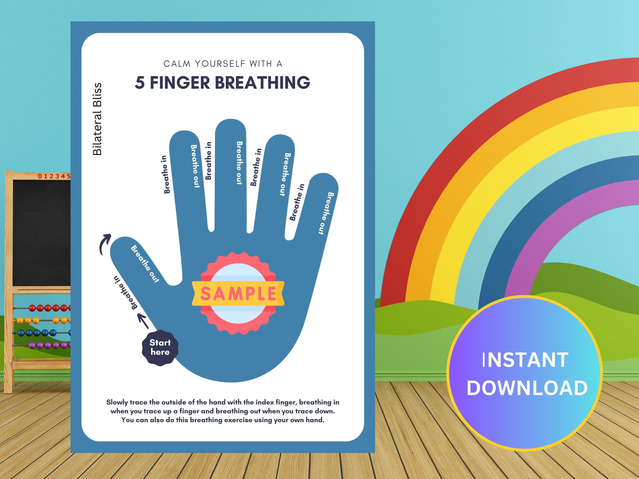 Five Finger Breathing for Kids - Etsy
