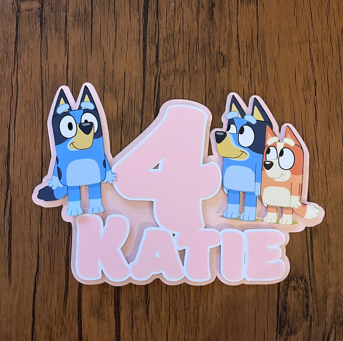 Bluey 3d Topper, Bluey Cake Topper, Bluey Number, Bluey Birthday, Bluey ...