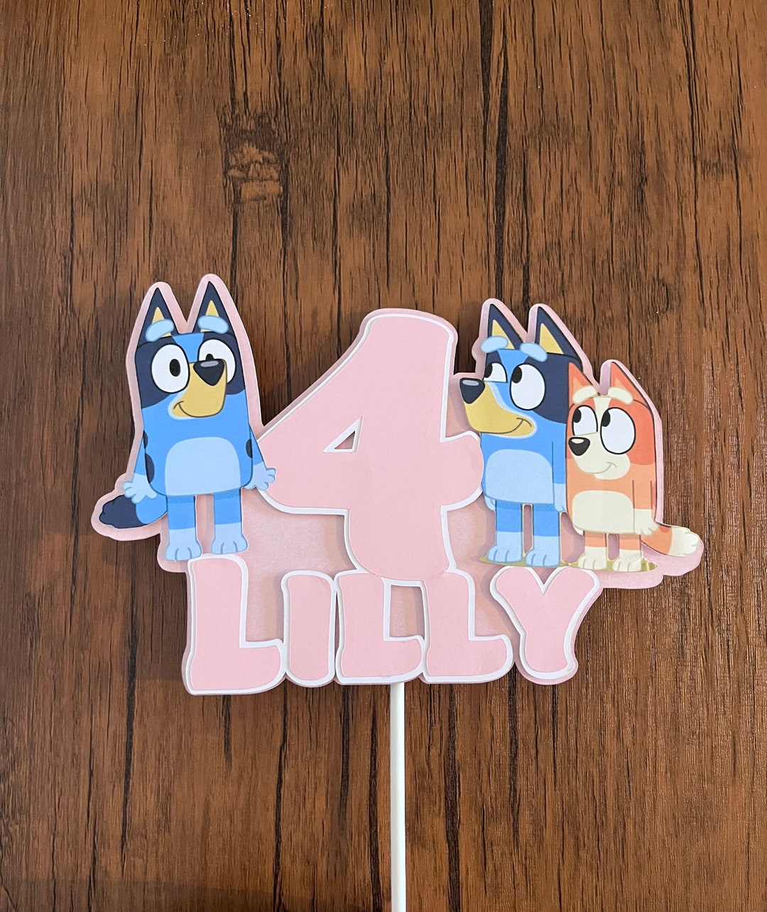 Bluey 3d Topper Bluey Cake Topper Bluey Number Bluey - Etsy