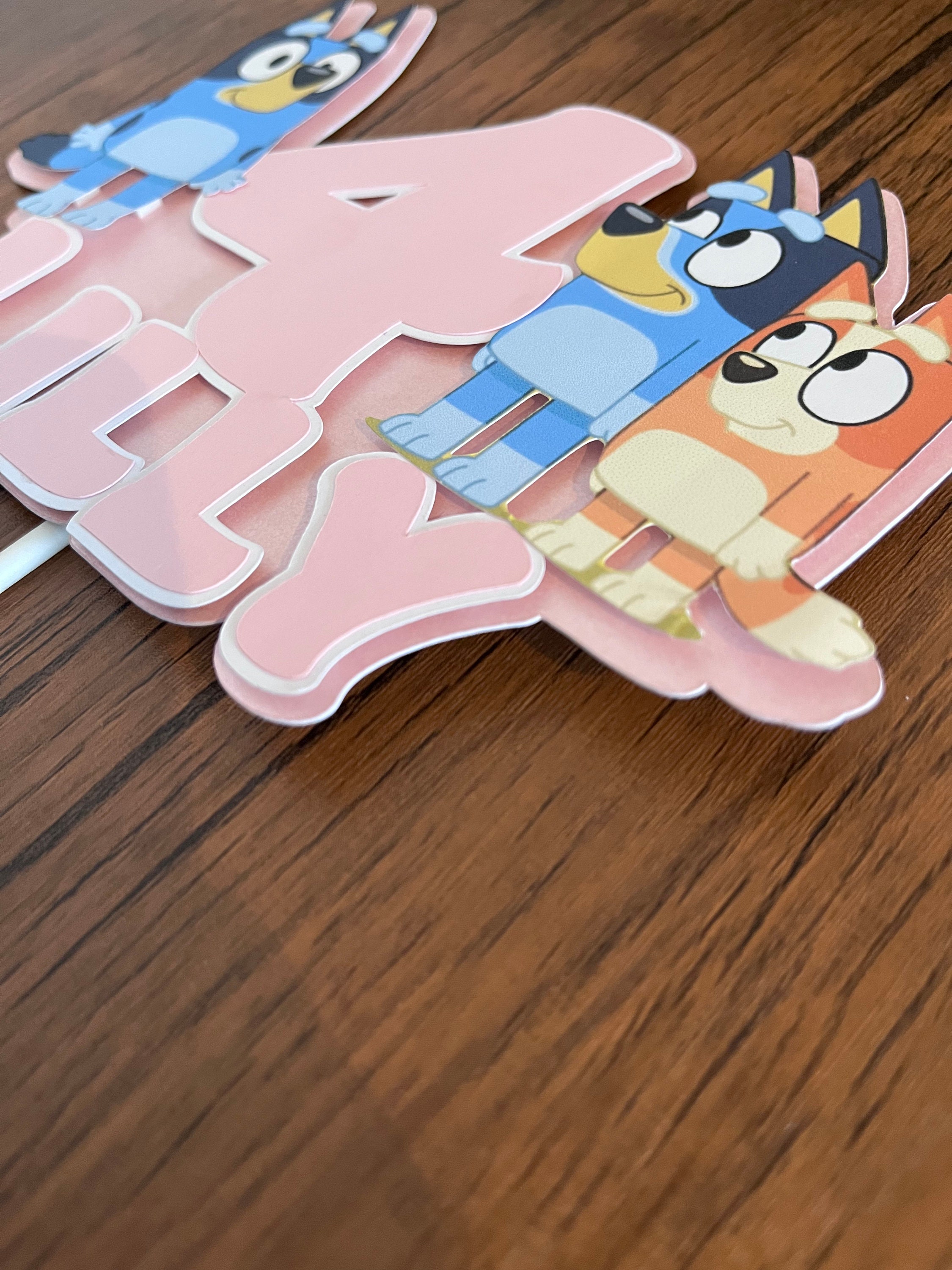 Bluey 3d Topper Bluey Cake Topper Bluey Number Bluey - Etsy