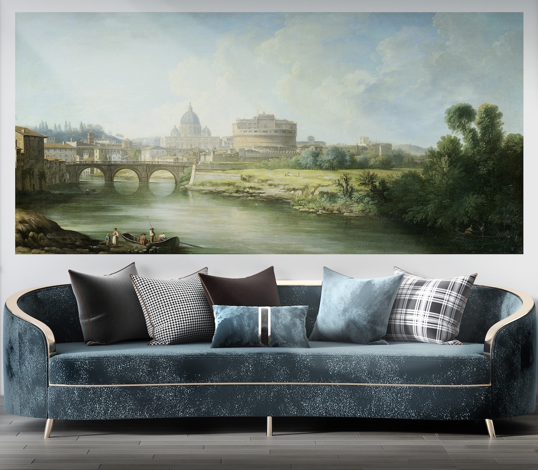 Extra Large Landscape Wall Art, Wall Poster. Peel & Stick Vinyl Canvas ...