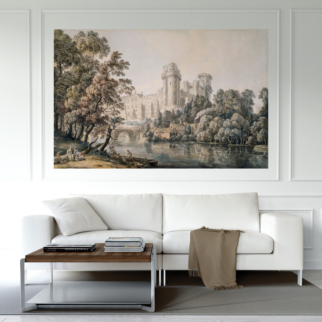 Warwick Castle Watercolor Print: Vintage Landscape Wall Decor - Etsy