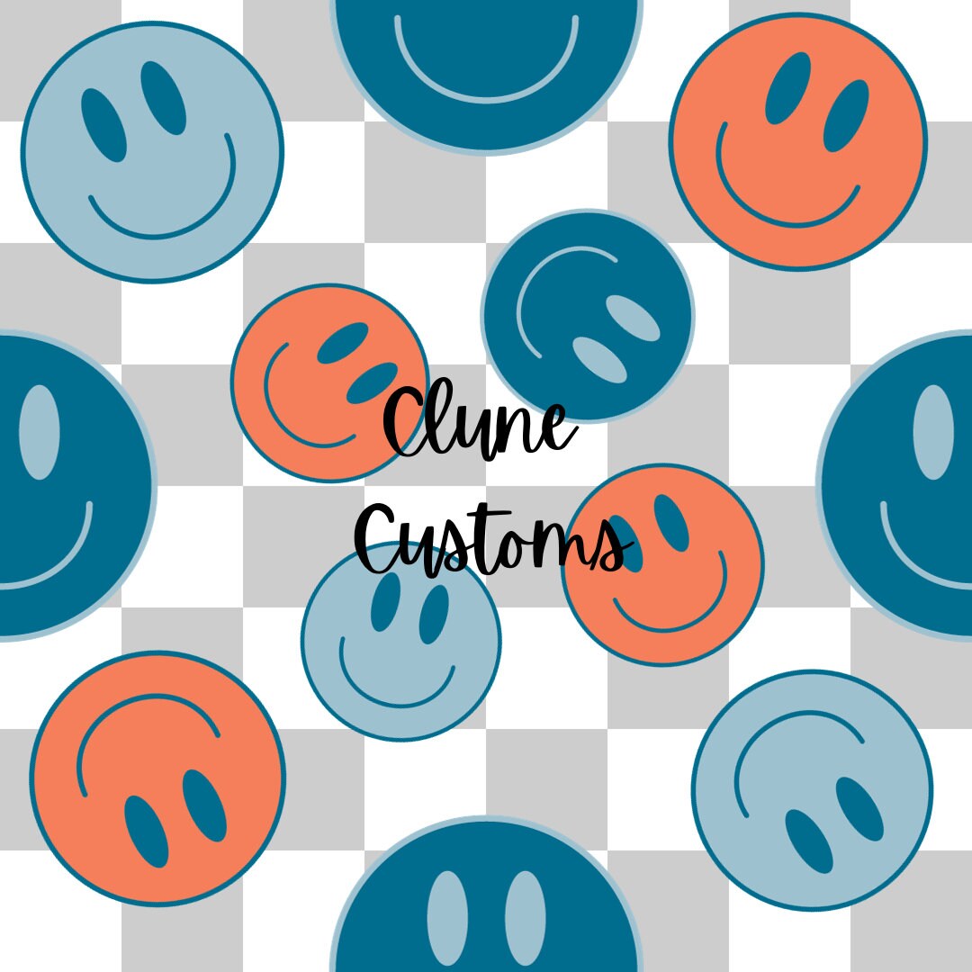 Retro Smiley Checkered Seamless Pattern - Etsy
