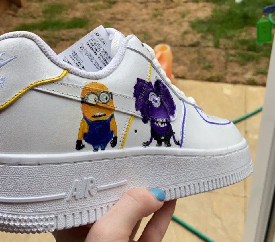 Minion Shoe Painted Air Force 1 - Etsy