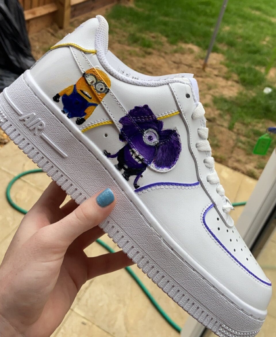 Minion Shoe Painted Air Force 1 - Etsy