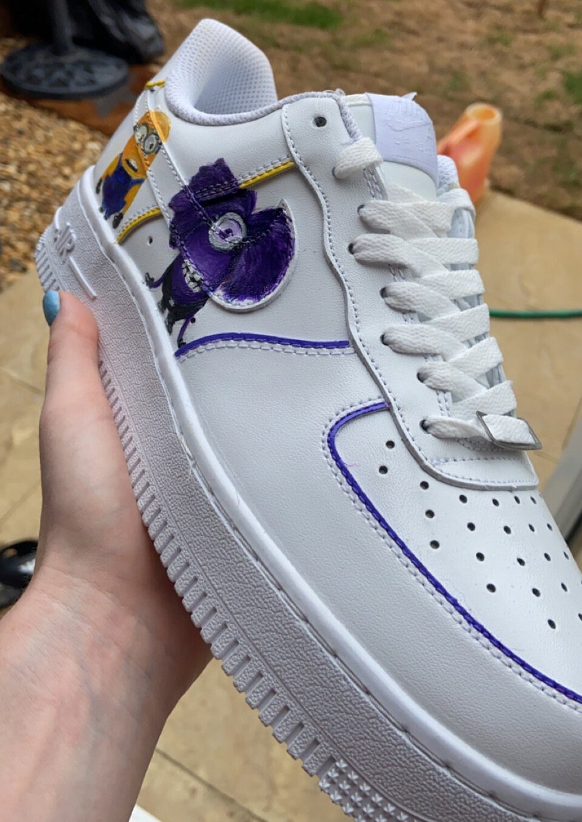 Minion Shoe Painted Air Force 1 - Etsy