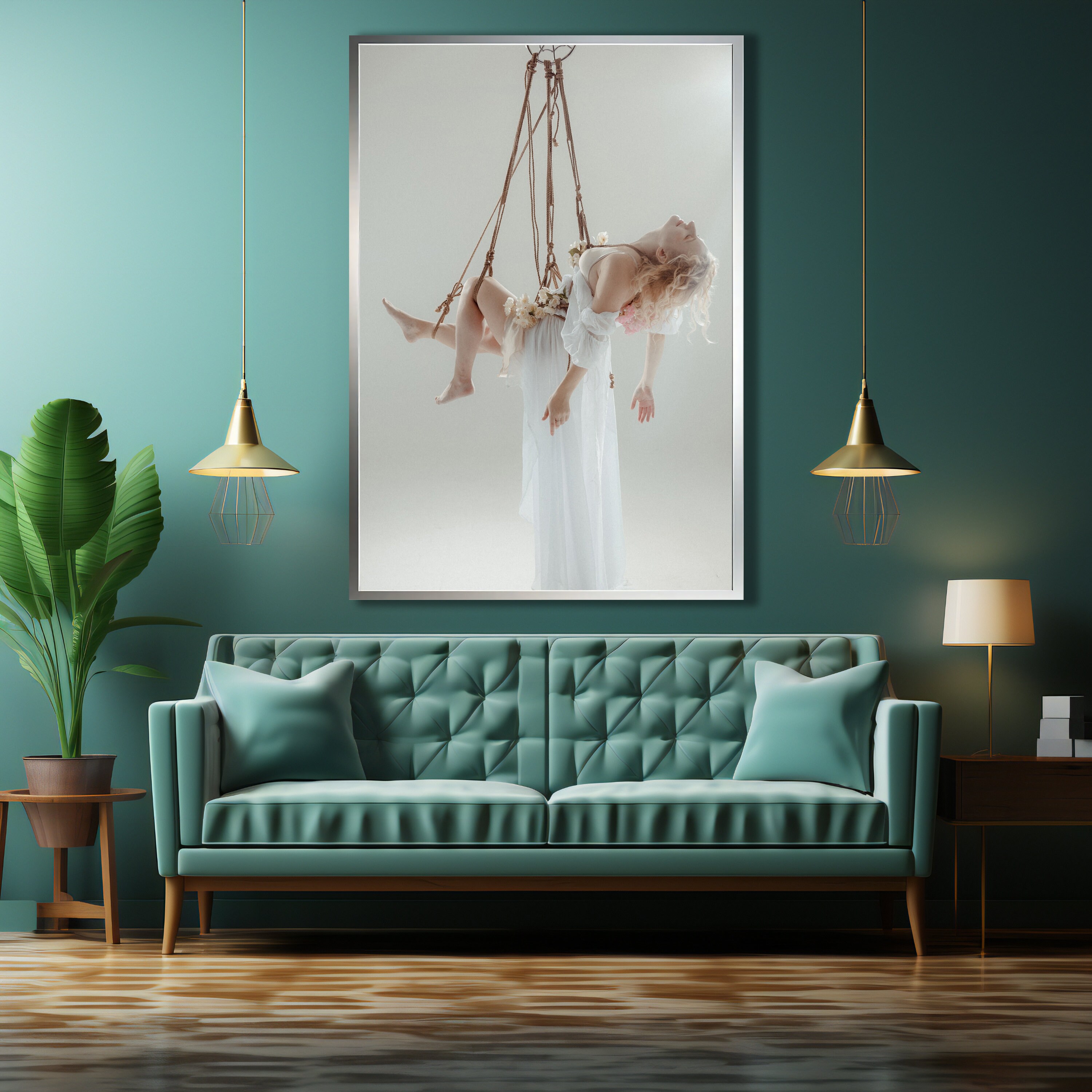 Shibari Art Erotic Canvas Print, BDSM Wall Decor, Sexy Bedroom Canvas ...