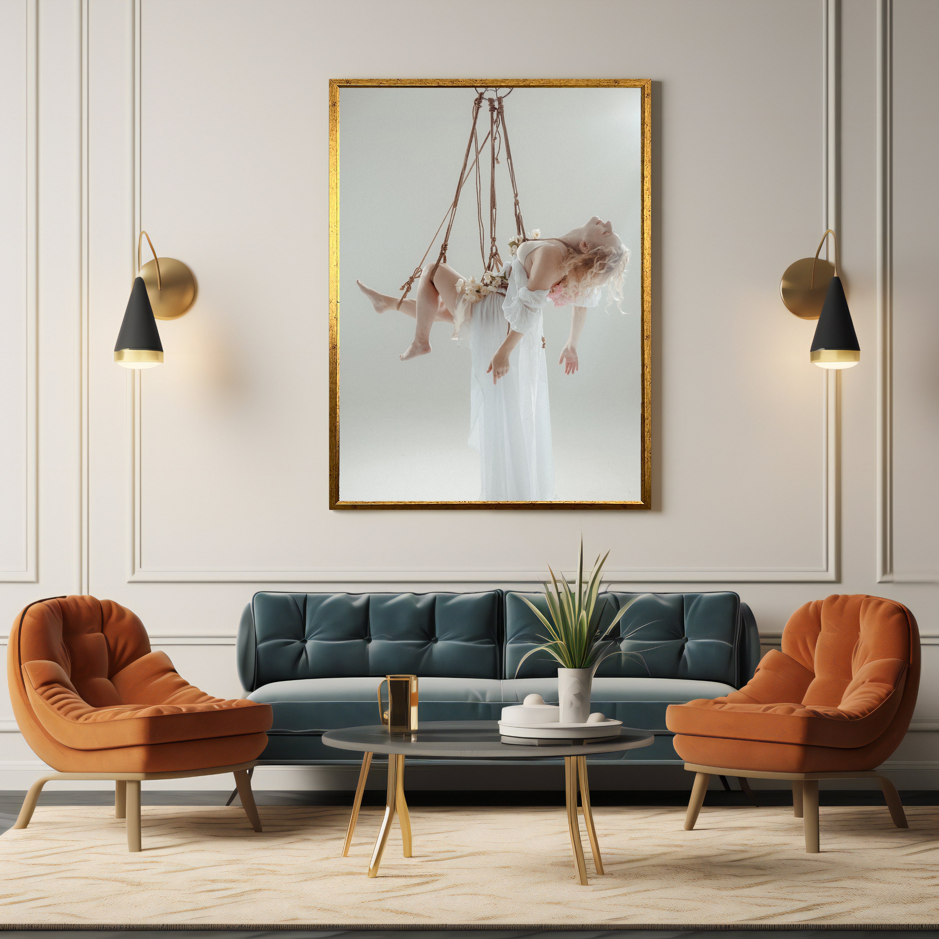 Shibari Art Erotic Canvas Print, BDSM Wall Decor, Sexy Bedroom Canvas ...