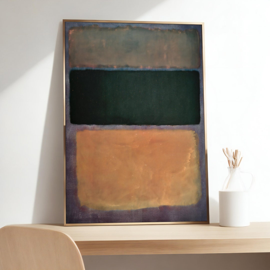 Mark Rothko Canvas Print Art, Dark Yellow Green, Wall Decor, Abstract ...