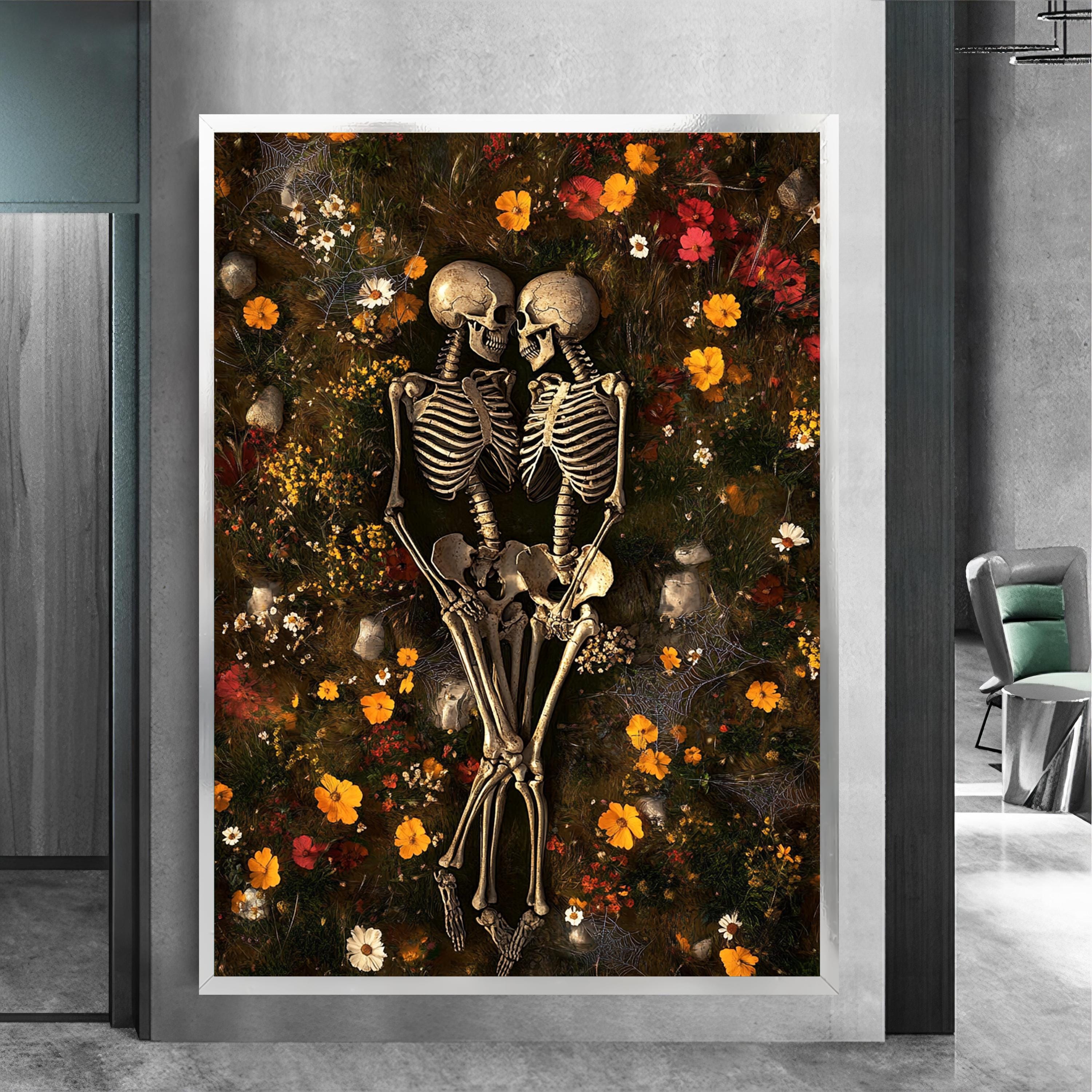 Skelet Liefde Kunst Skeleton Drawing Afbeeldingen, Stockfoto's En