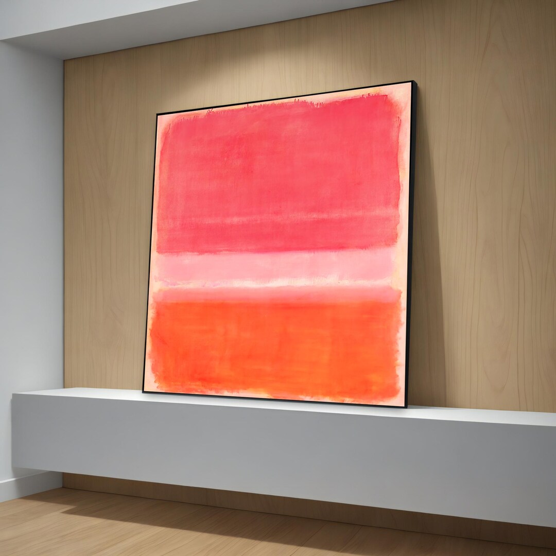 Mark Rothko ‘untitled (pink and Orange), 1966’ Abstract Canvas Painting ...