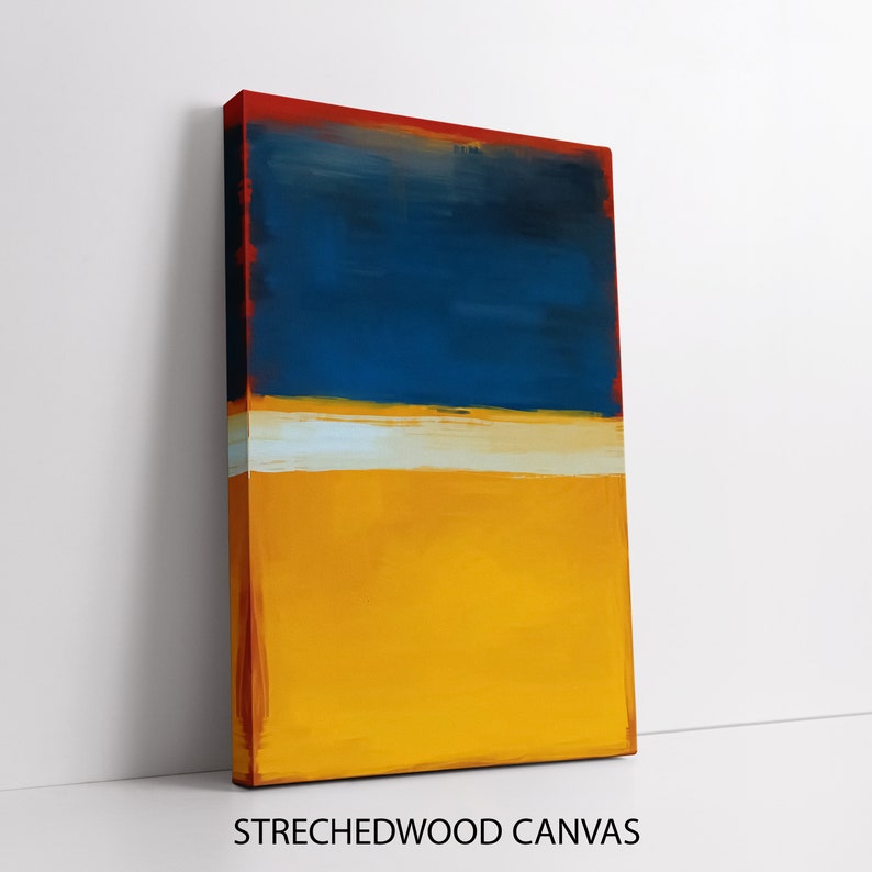 Mark Rothko Blau Gelb Leinwand Reproduktion, Abstrakte Wandkunst ...