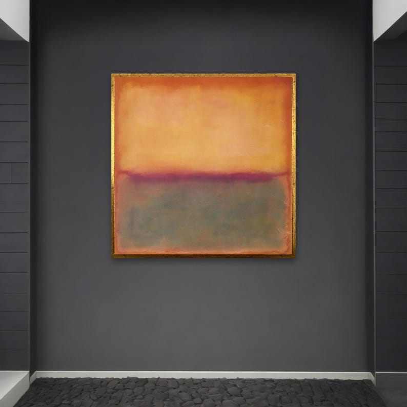 Mark Rothko ‘untitled (orange and Sage), 1960’ Abstract Canvas Painting ...