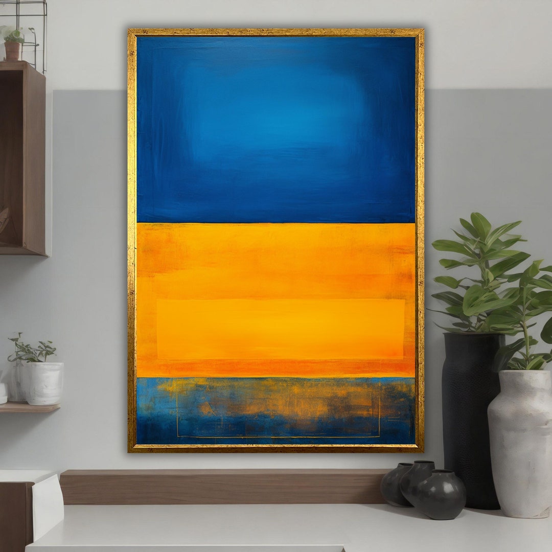 Mark Rothko Framed Canvas Art,Mark Rothko Reproduction ,Blue Abstract ...