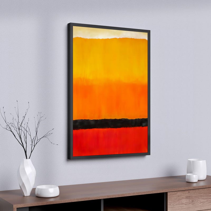 Rothko With Red Line Art - Etsy UK
