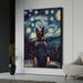 Starry Night German Shepherd Canvas Painting - Dog Lover Gift, Van Gogh ...