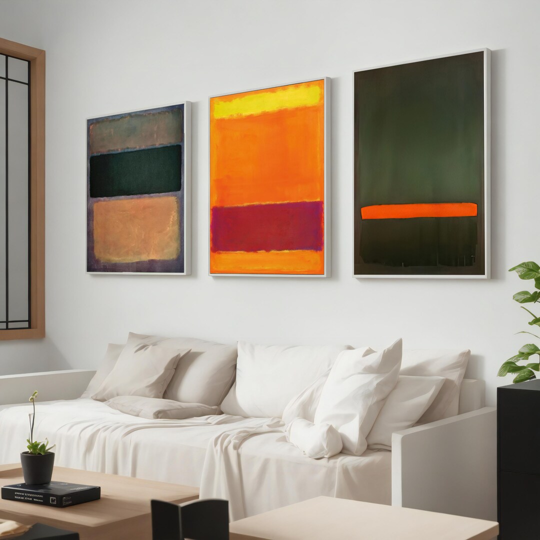 Bold and Dramatic Trio of Mark Rothko's Abstract Expressionist Canvas ...