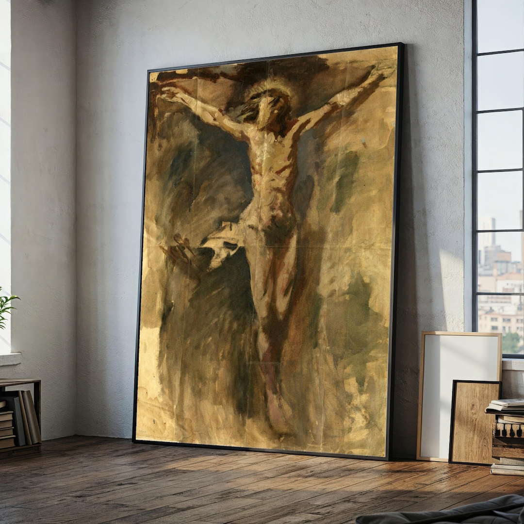 Christ on the Cross Canvas Wall Art by Picasso, Religious Crucifixion ...