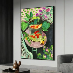 Henri Matisse Goldfish Canvas Painting Vintage 1912 Art Reproduction ...