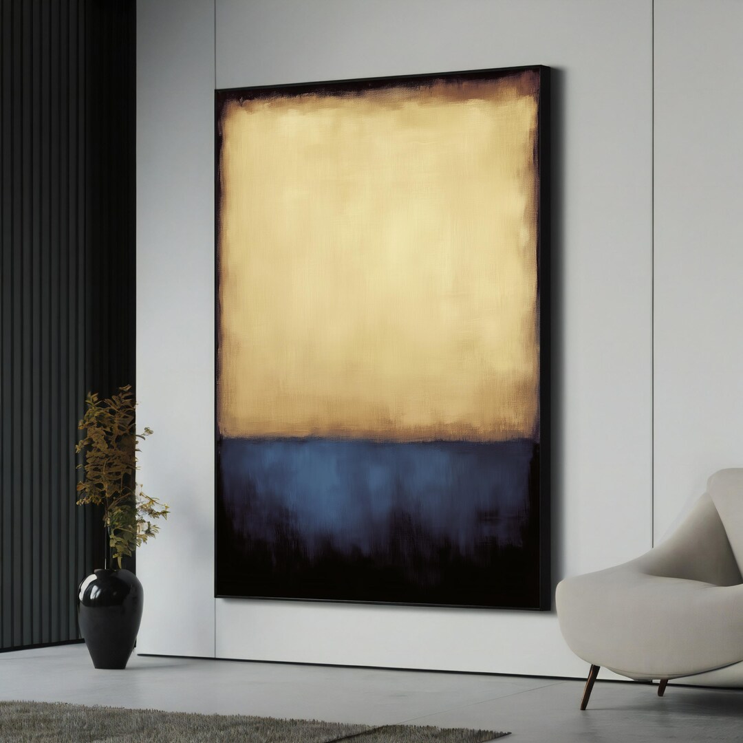 Mark Rothko Canvas Painting No. 12 - Beige and Blue Abstract Wall Art ...