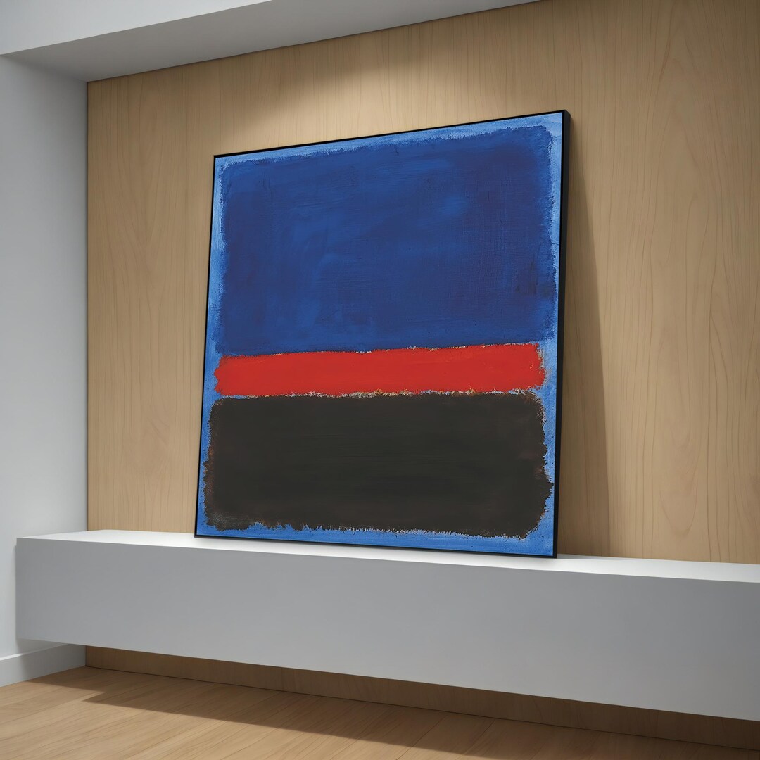 Mark Rothko ‘no. 3/no. 13, 1949’ Blue and Red Abstract Canvas Painting ...
