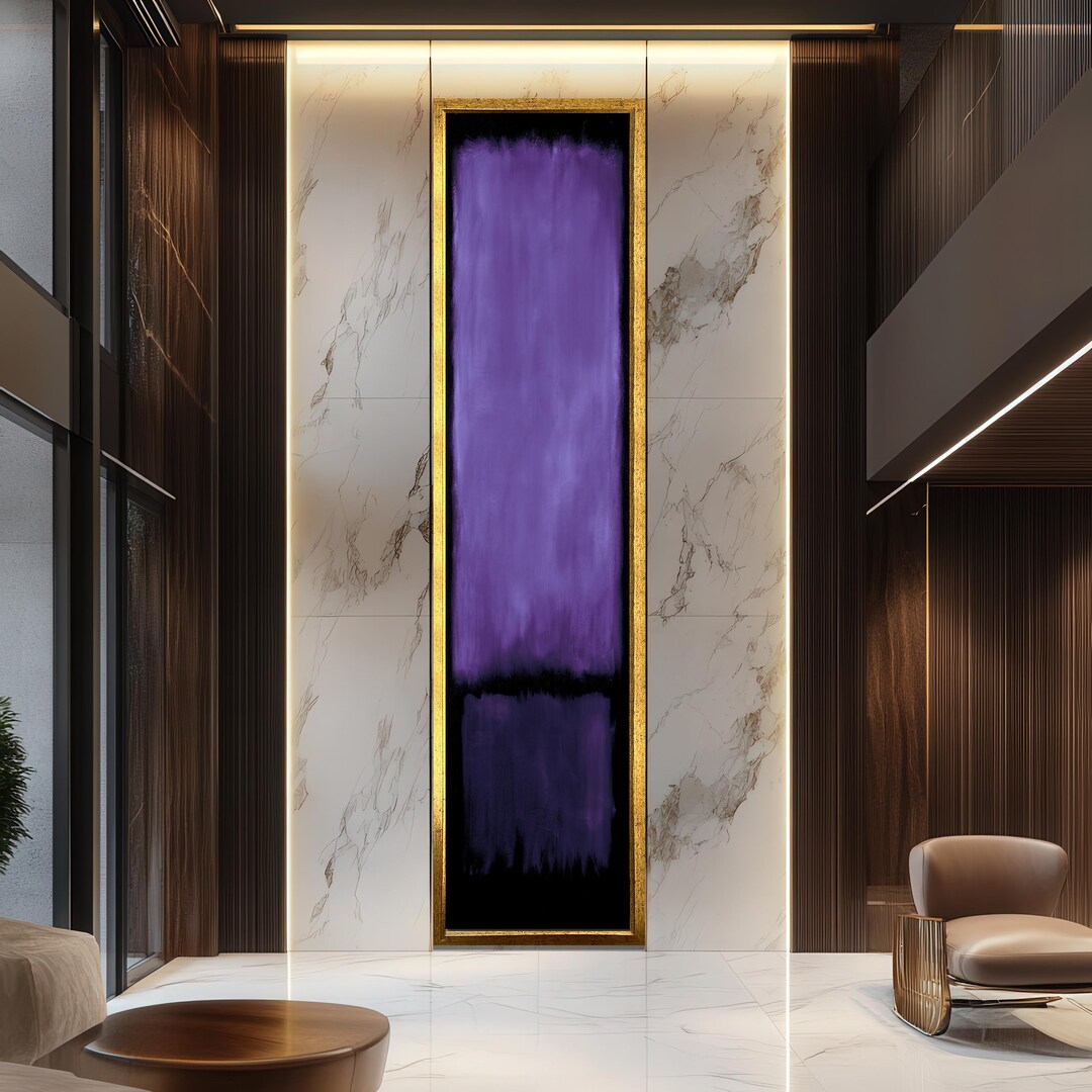 Mark Rothko Purple Abstract Canvas Painting, Modern Luxury Wall Art ...