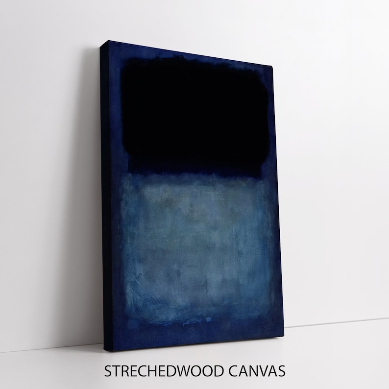 Mark Rothko Blue Orange Abstract Canvas Painting, Minimalism Wall Art ...