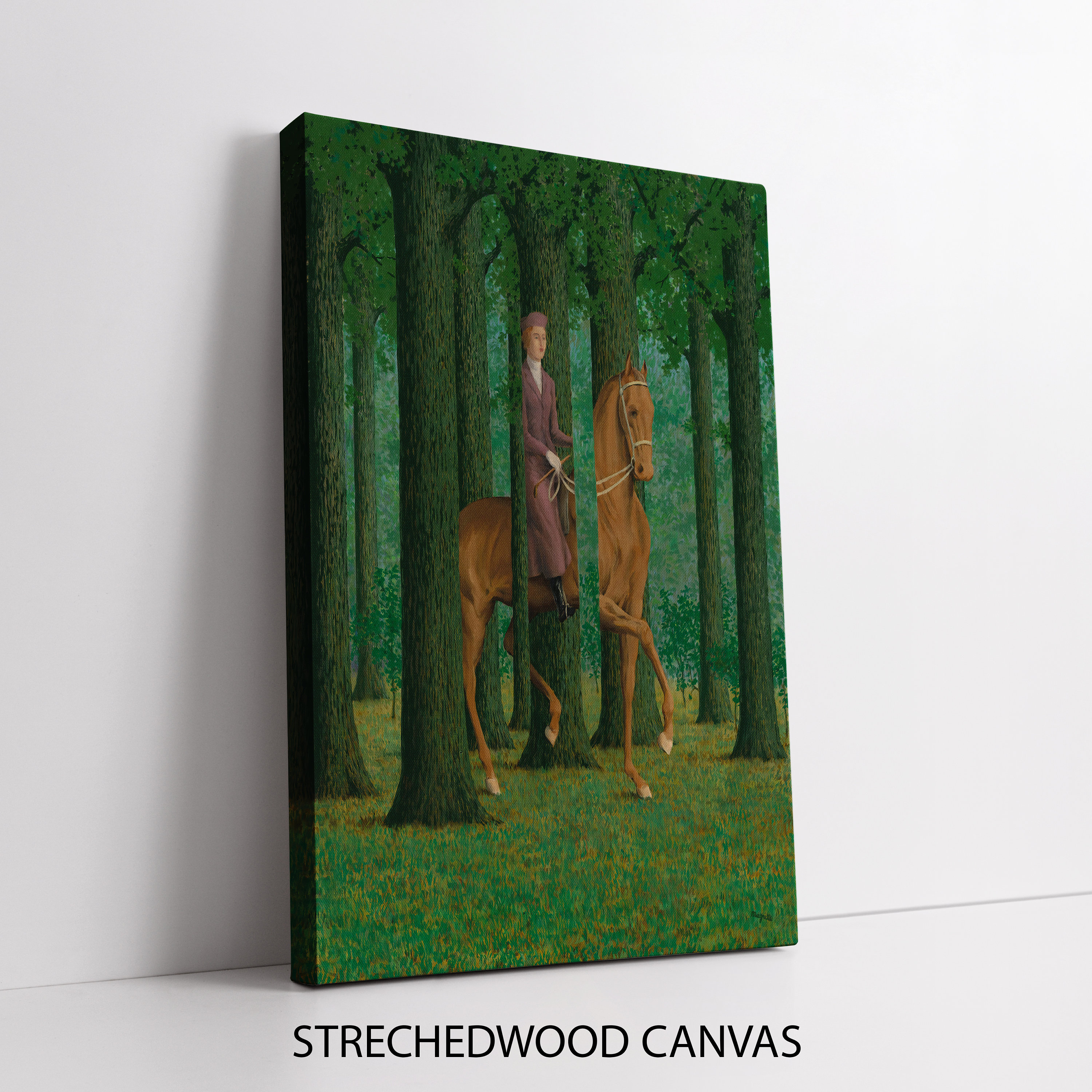 René Magritte the Blank Signature Horse Canvas Painting, Vintage ...