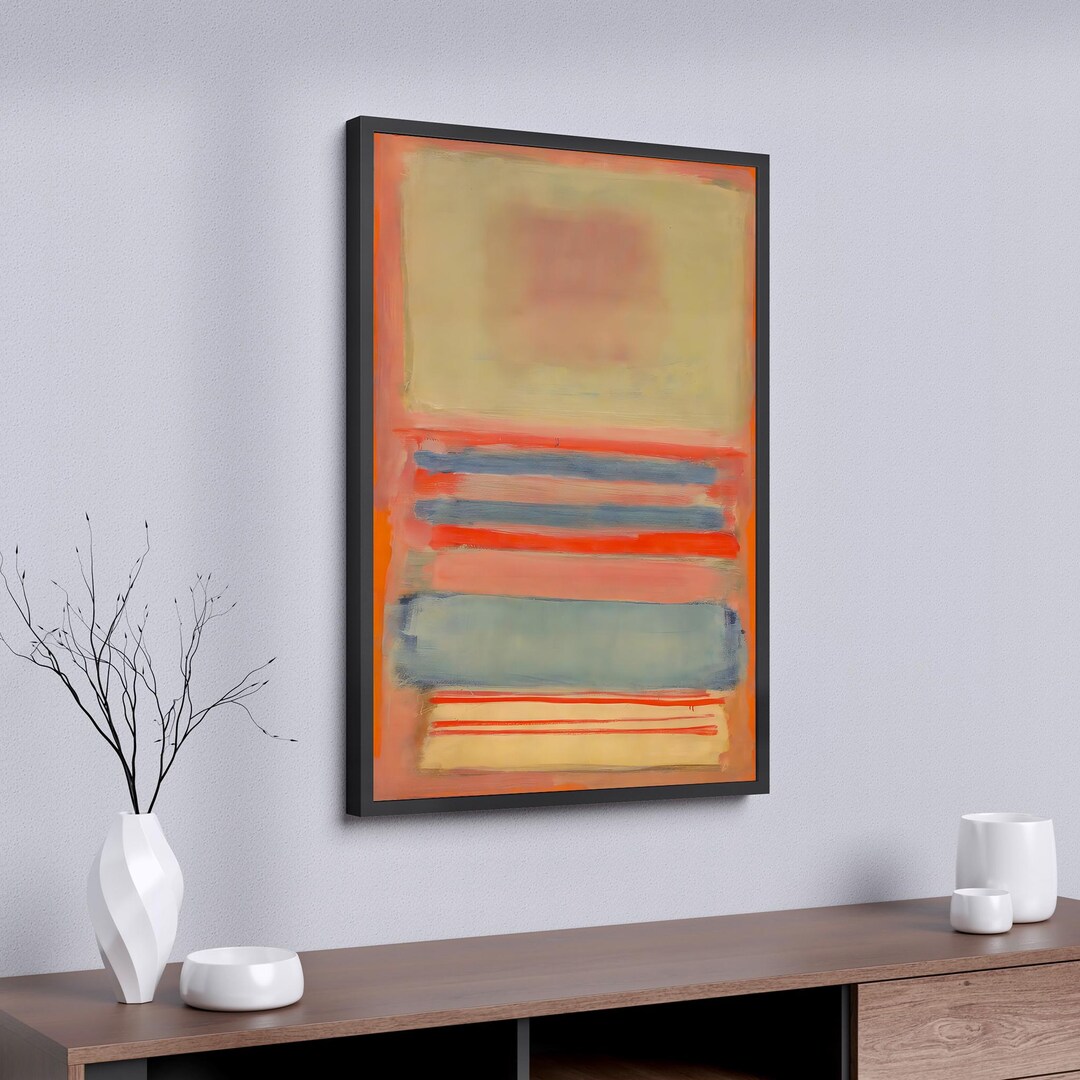 Mark Rothko Canvas Painting - Soft Pastel Hues With Vibrant Stripes ...