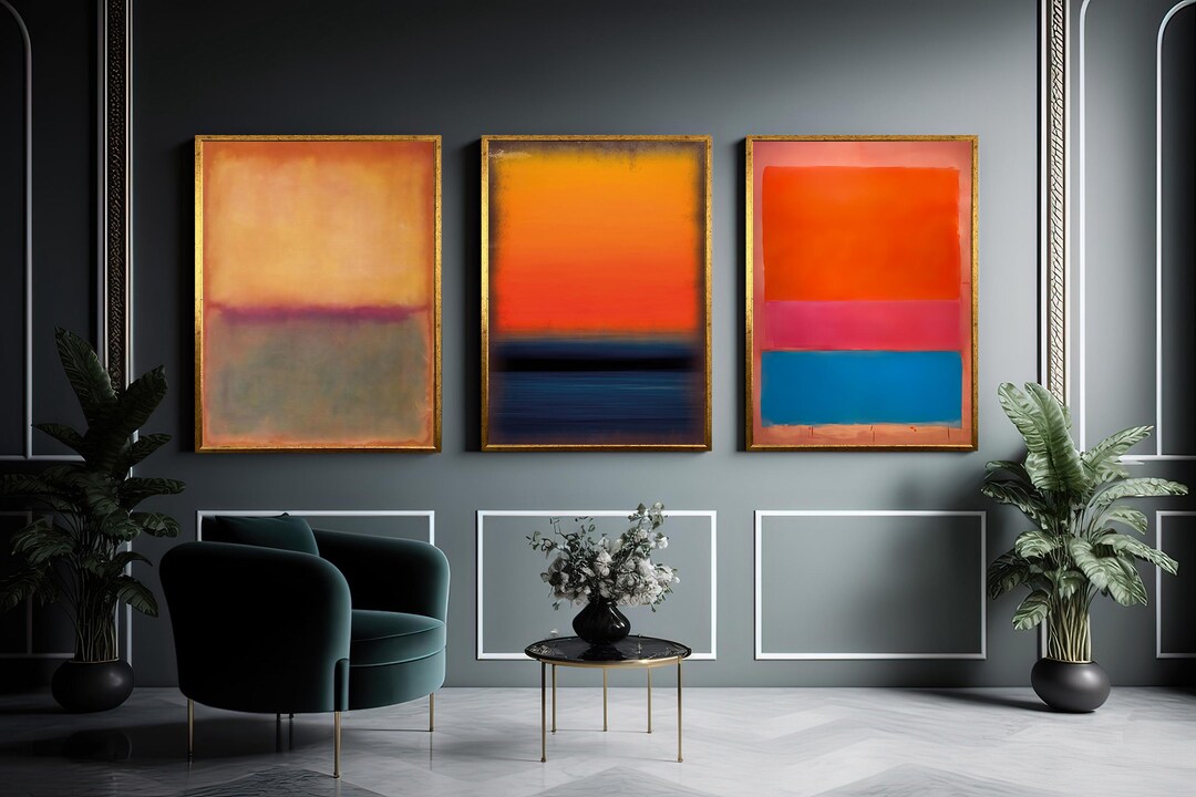 Vivid and Mesmerizing Mark Rothko Abstract Expressionist Canvas ...