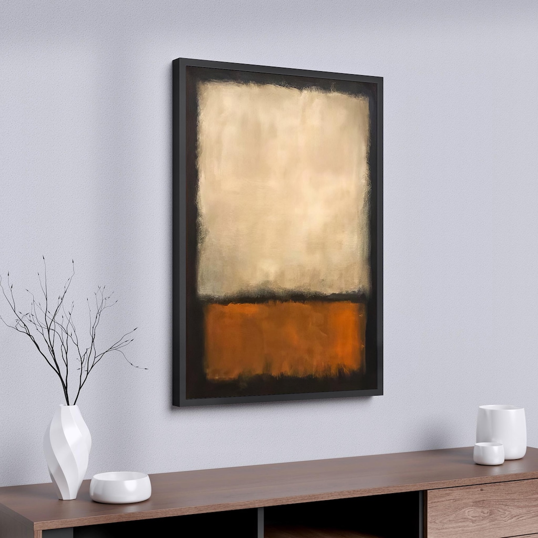 Mark Rothko Canvas Painting - Beige and Brown Abstract Wall Art for ...