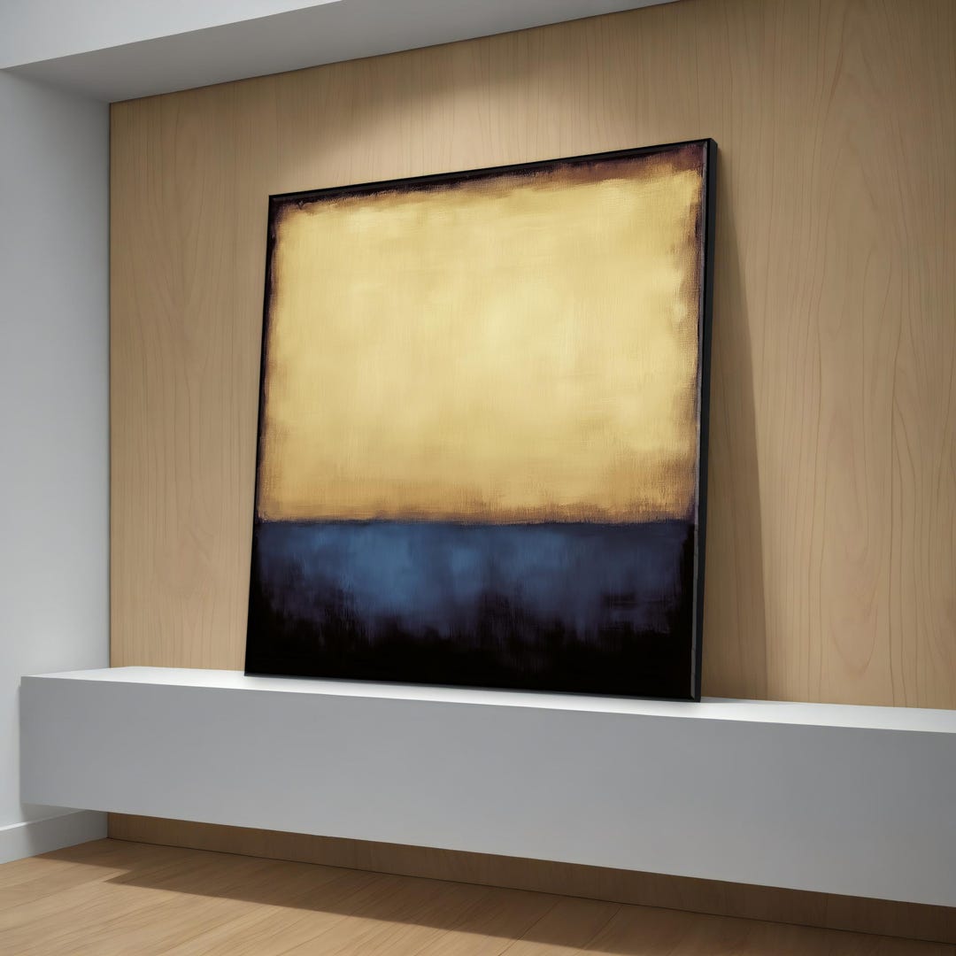 Mark Rothko Minimalist Canvas Painting No 12, Bold Abstract Color Field ...