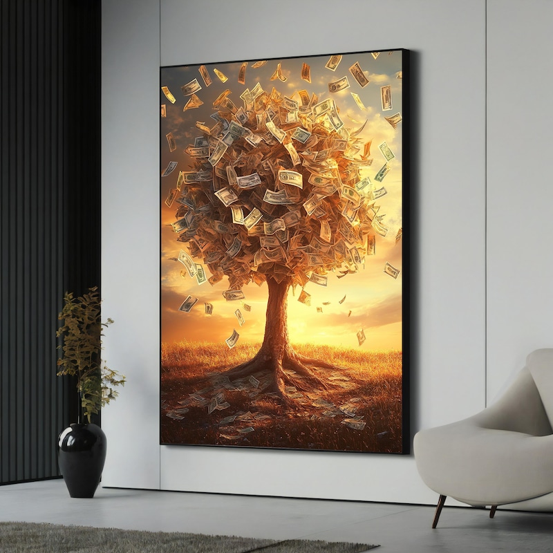 Money Tree Painting - Etsy