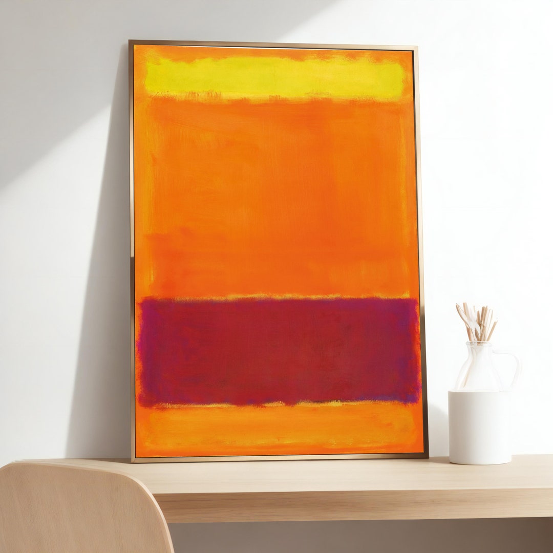 Mark Rothko Framed Canvas Art, Yellow and Orange Mark Rothko ...