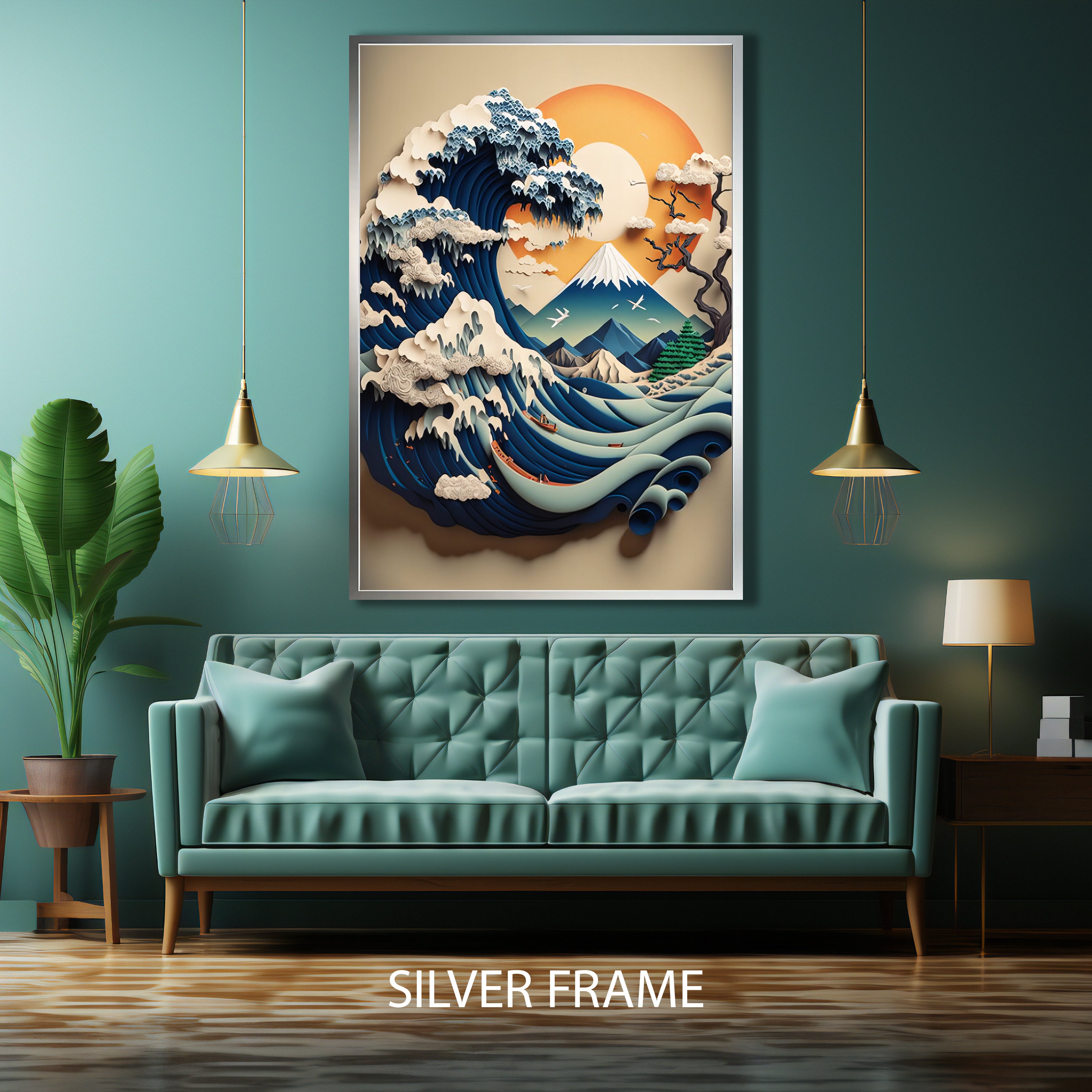 The Great Wave off Kanagawa Canvas Print, Hokusai Wall Art, Japanese ...