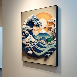 The Great Wave off Kanagawa Canvas Print, Hokusai Wall Art, Japanese ...