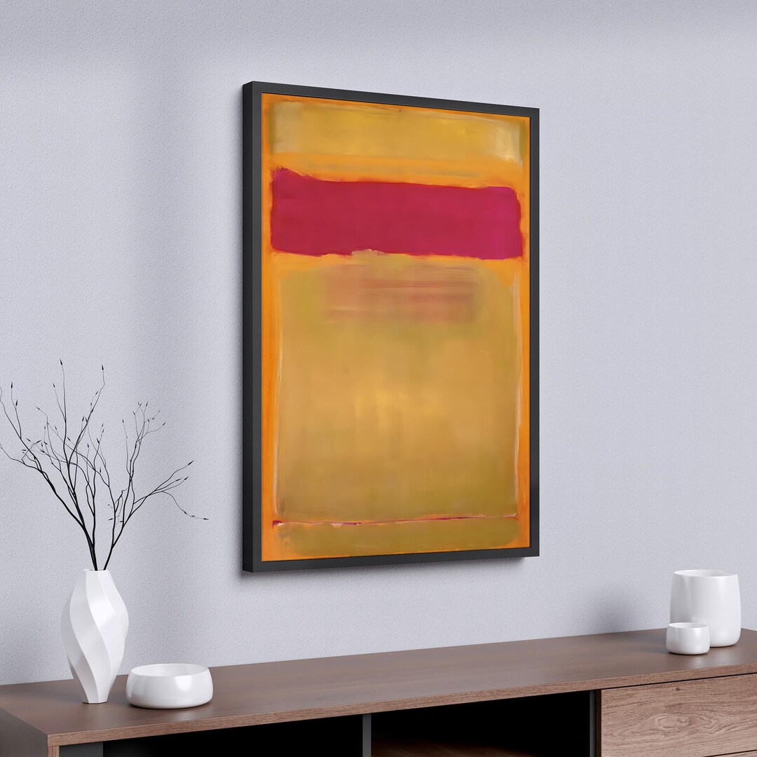 Mark Rothko Canvas Painting - Warm Yellow and Bold Burgundy Abstract ...